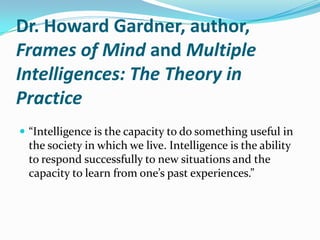 Multiple Intelligence and Learning Styles | PPT