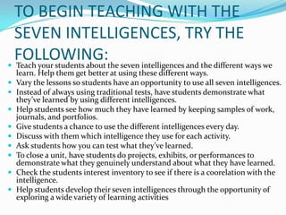 Multiple Intelligence and Learning Styles | PPT