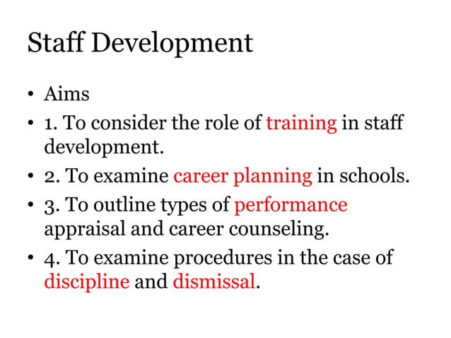 STAFF DEVELOPMENT PROGRAMME | PPT