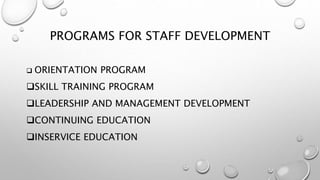 Staff development program | PPTX