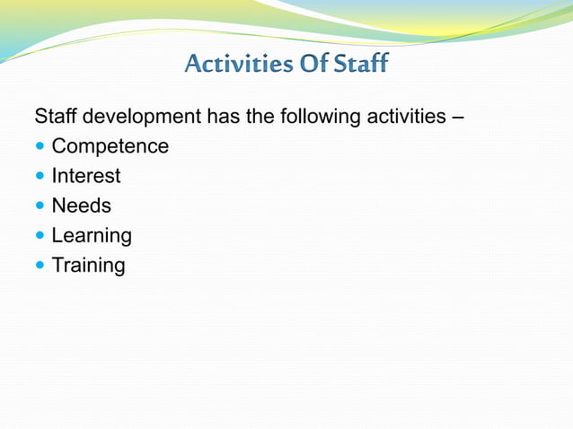 Staff development program | PPTX