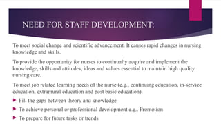 staff development program.pptx for nurses | PPTX