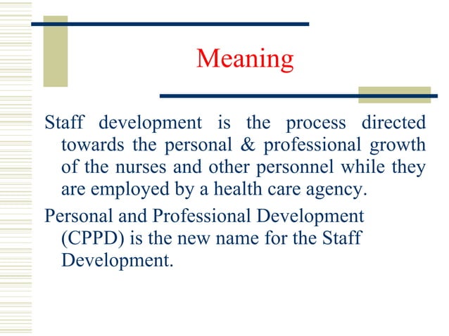 Staff development programme | PPT