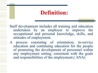 Staff development programme | PPT