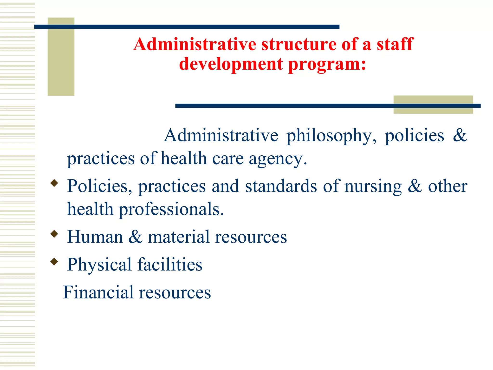 Staff development programme | PPT