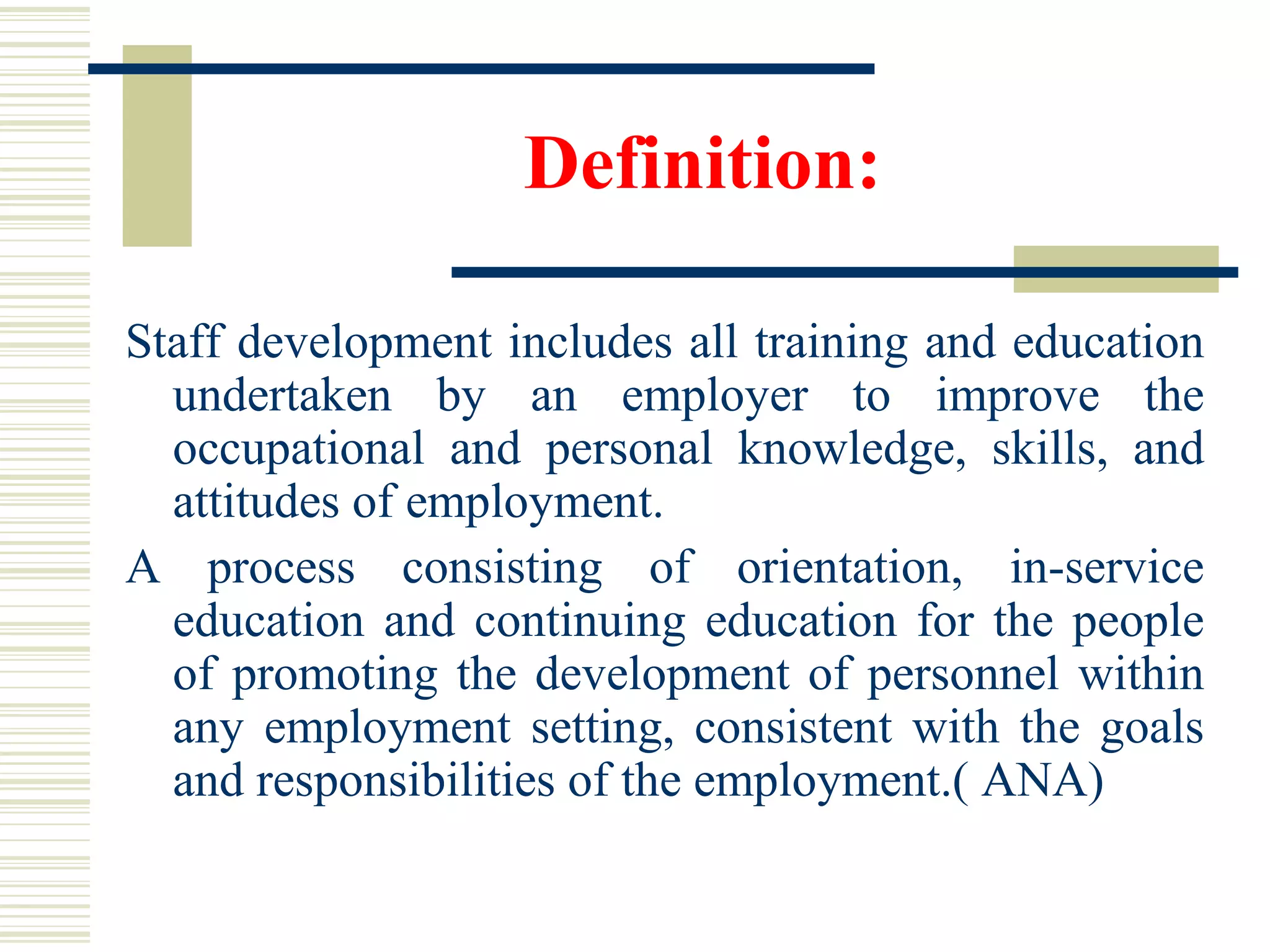 Staff development programme | PPT