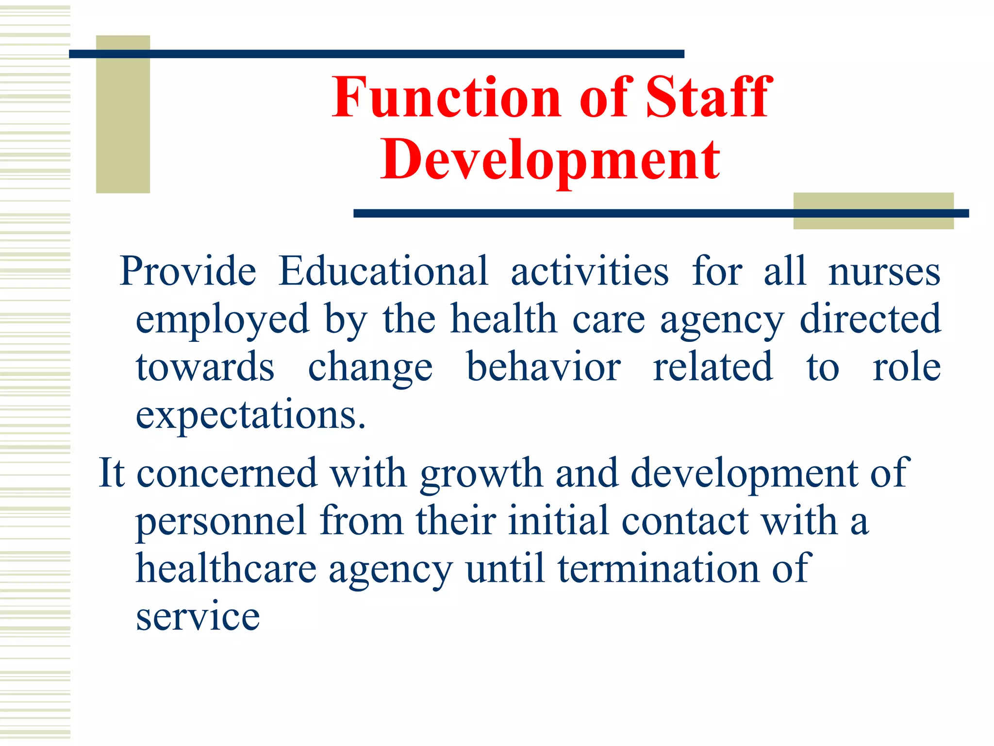 Staff development programme | PPT