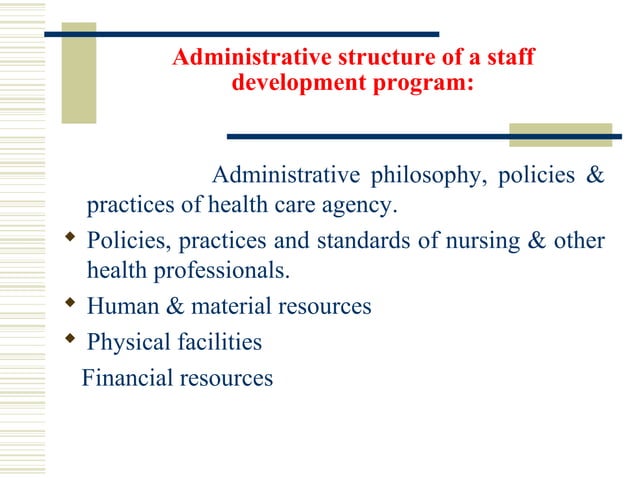 Staff development programme | PPT
