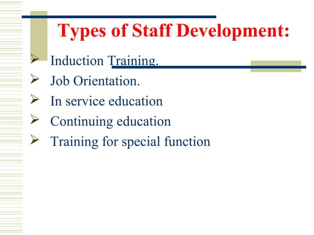Staff development programme | PPT