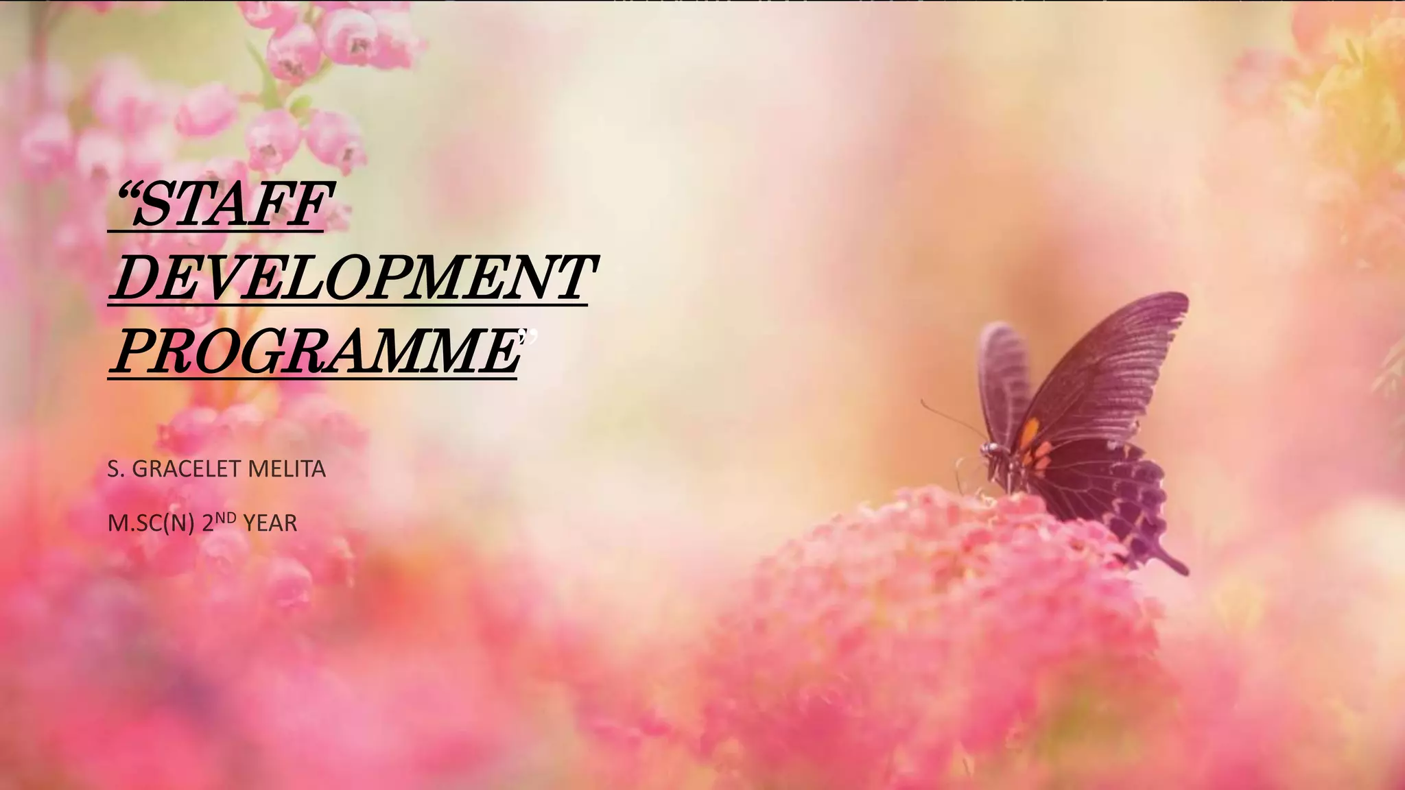 Staff development programme | PPT