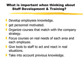 Staff development & training | PPT