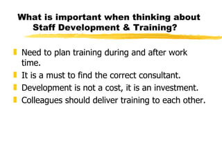 Staff development & training | PPT