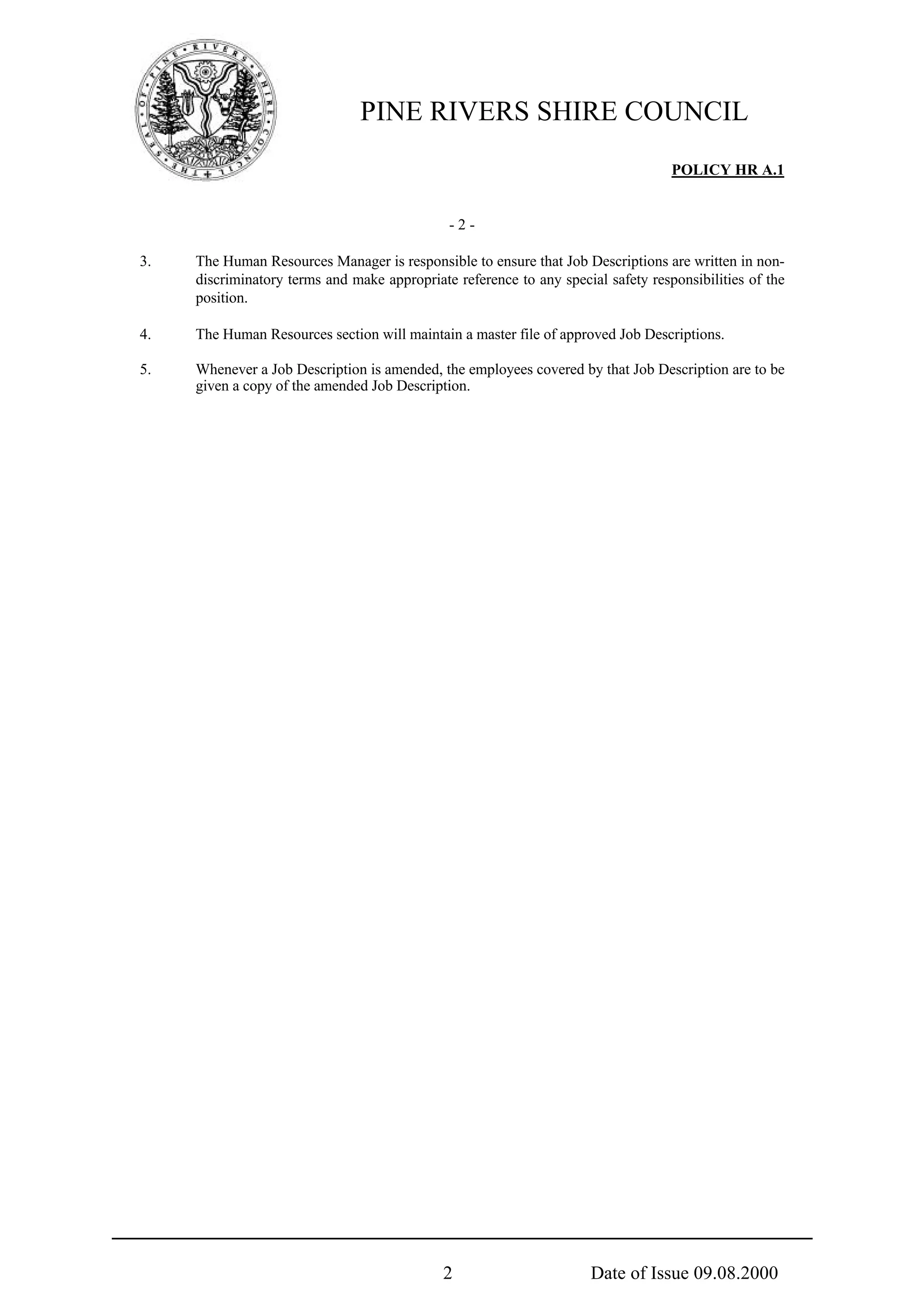 Staff establishment and job descriptions | PDF