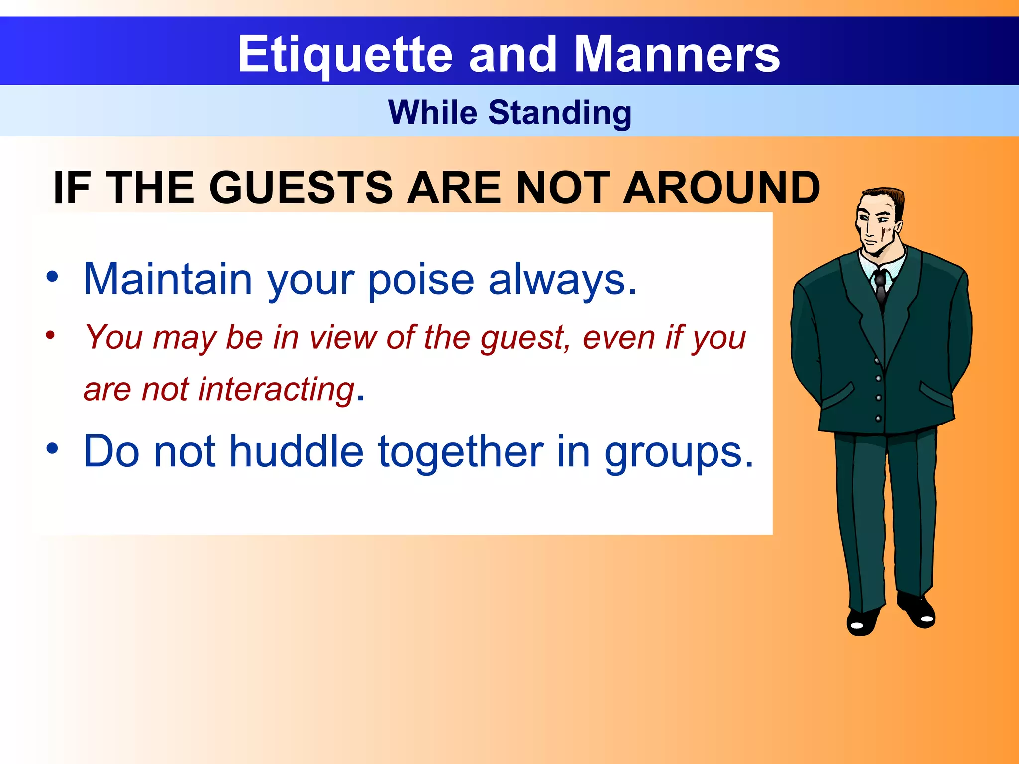 Staff etiquette & manners in hospitality | PPT