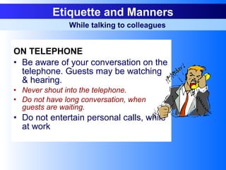 Staff etiquette & manners in hospitality | PPT