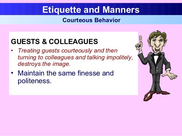 Staff etiquette & manners in hospitality