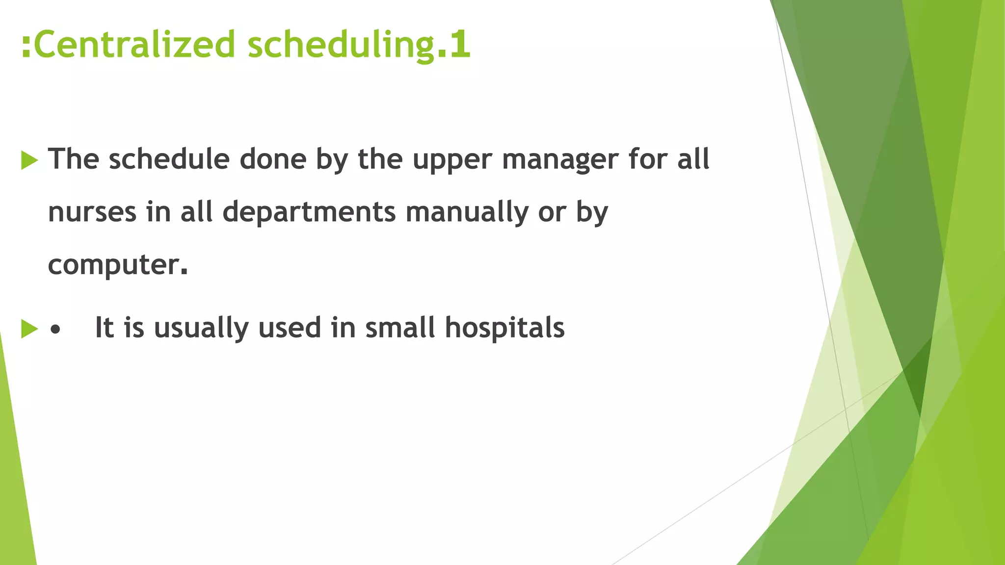 Staffing and scheduling | PPTX