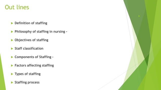 Staffing and scheduling | PPTX