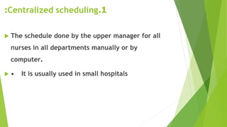Staffing and scheduling | PPTX