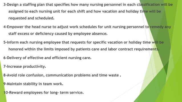 Staffing and scheduling | PPTX
