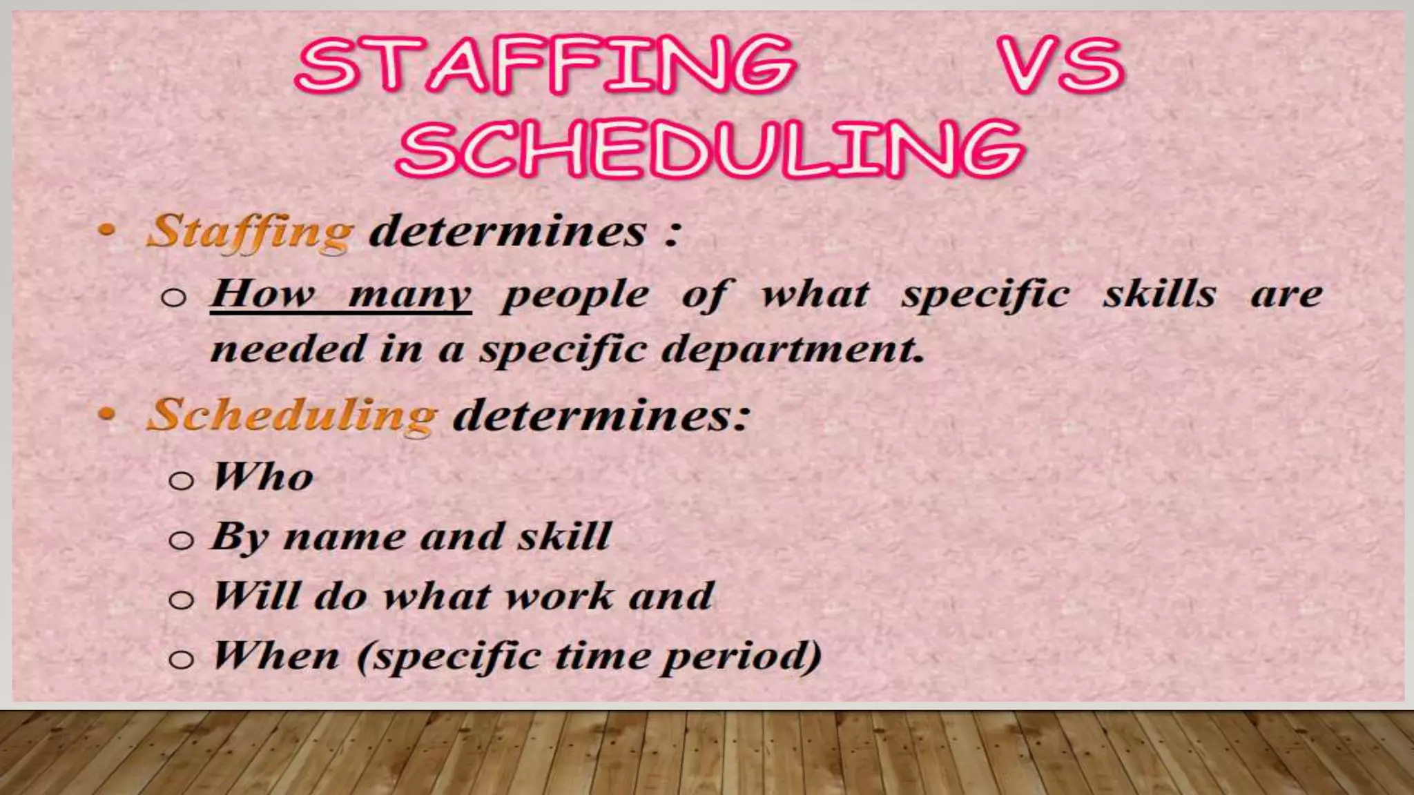 STAFFING AND SCHEDULING for NURSES | PPTX