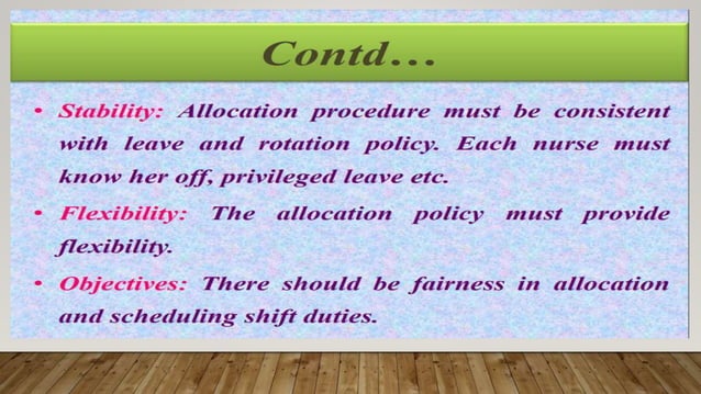 STAFFING AND SCHEDULING for NURSES | PPTX