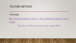 STAFFING AND SCHEDULING for NURSES | PPTX