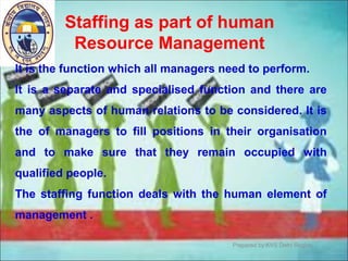 Staffing dr s c pathak + eva | PPT | Human Resources | Business