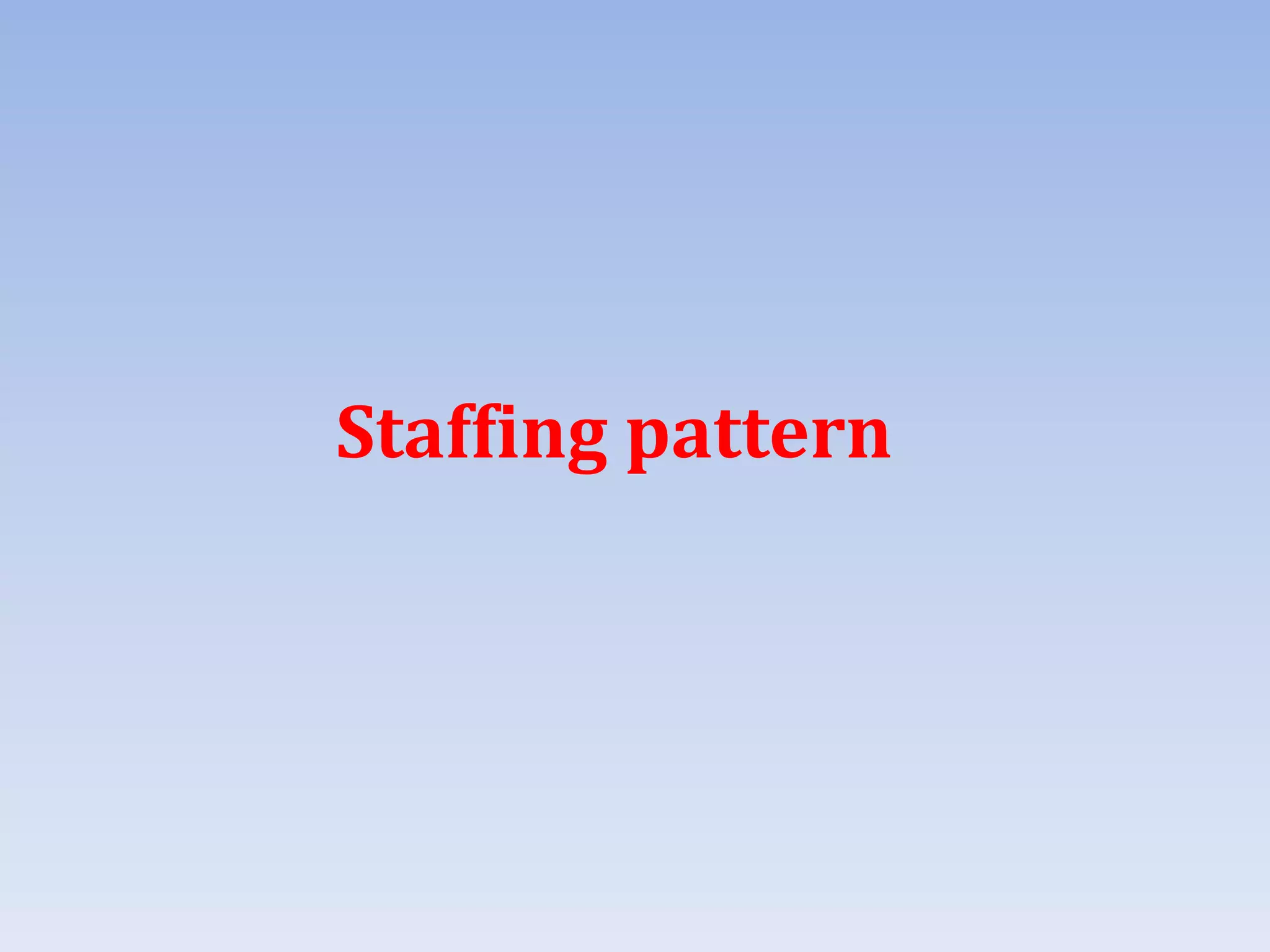 Staffing , duties and responsibilities of various categories | PPTX