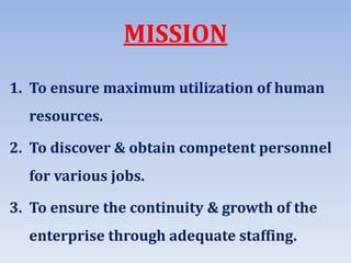 Staffing , duties and responsibilities of various categories | PPTX