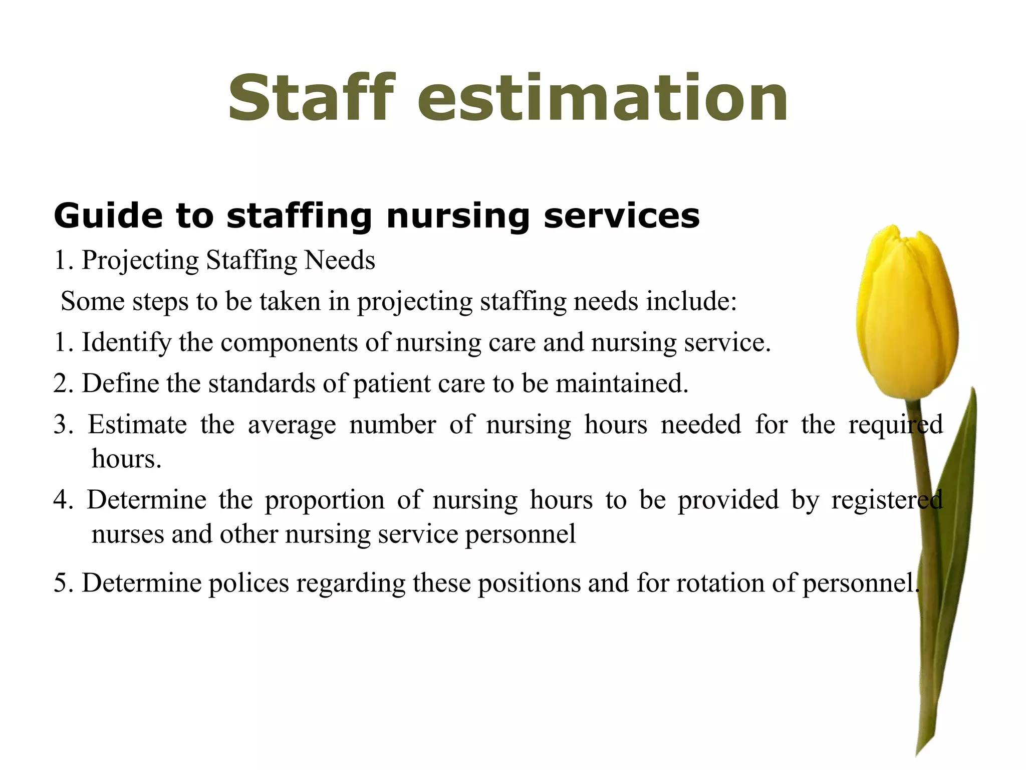 Staffing,estmn,scheduling | PPTX