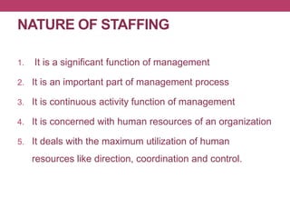 Staffing in management | PPTX
