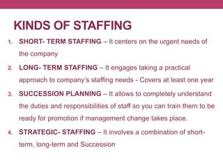 Staffing in management | PPTX