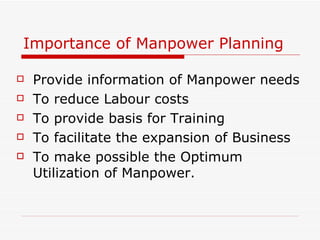 Staffing & manpower planning(9) | PPT