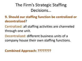 Staffing organization chapter 2 | PPTX