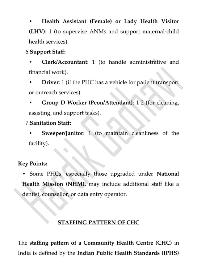 Staffing pattern.docx(Community Health Nursing) | DOCX