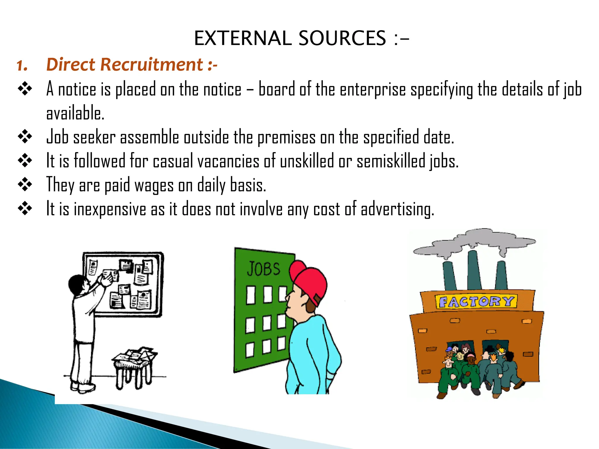 Staffing ppt.pdf, Various sources of Recruitment | PDF