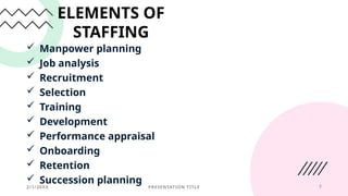 STAFFING, Meaning,Definition, Importancein Management Concepts | PPTX