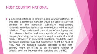 Staffing recruitment and selection of INTERNATIONAL HUMAN RESOURCES ...