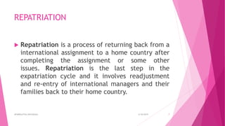 Staffing recruitment and selection of INTERNATIONAL HUMAN RESOURCES ...