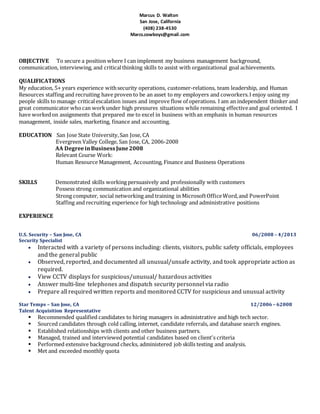 Staffing resume | DOCX
