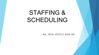 Staffing & scheduling | PPTX