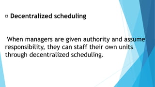 Staffing & scheduling | PPTX