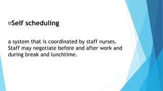 Staffing & scheduling | PPTX