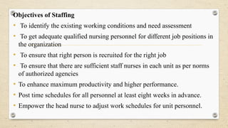 Staffing & Scheduling. power point presentation | PPTX