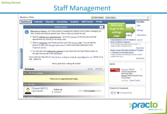 Staff management in Practo | PPTX