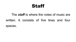 Staff, Measure, Bar Line, and Double Bar Line | PPTX