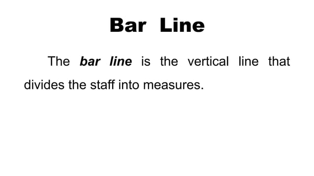 Staff, Measure, Bar Line, and Double Bar Line | PPTX