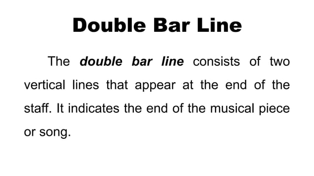 Staff, Measure, Bar Line, and Double Bar Line | PPTX