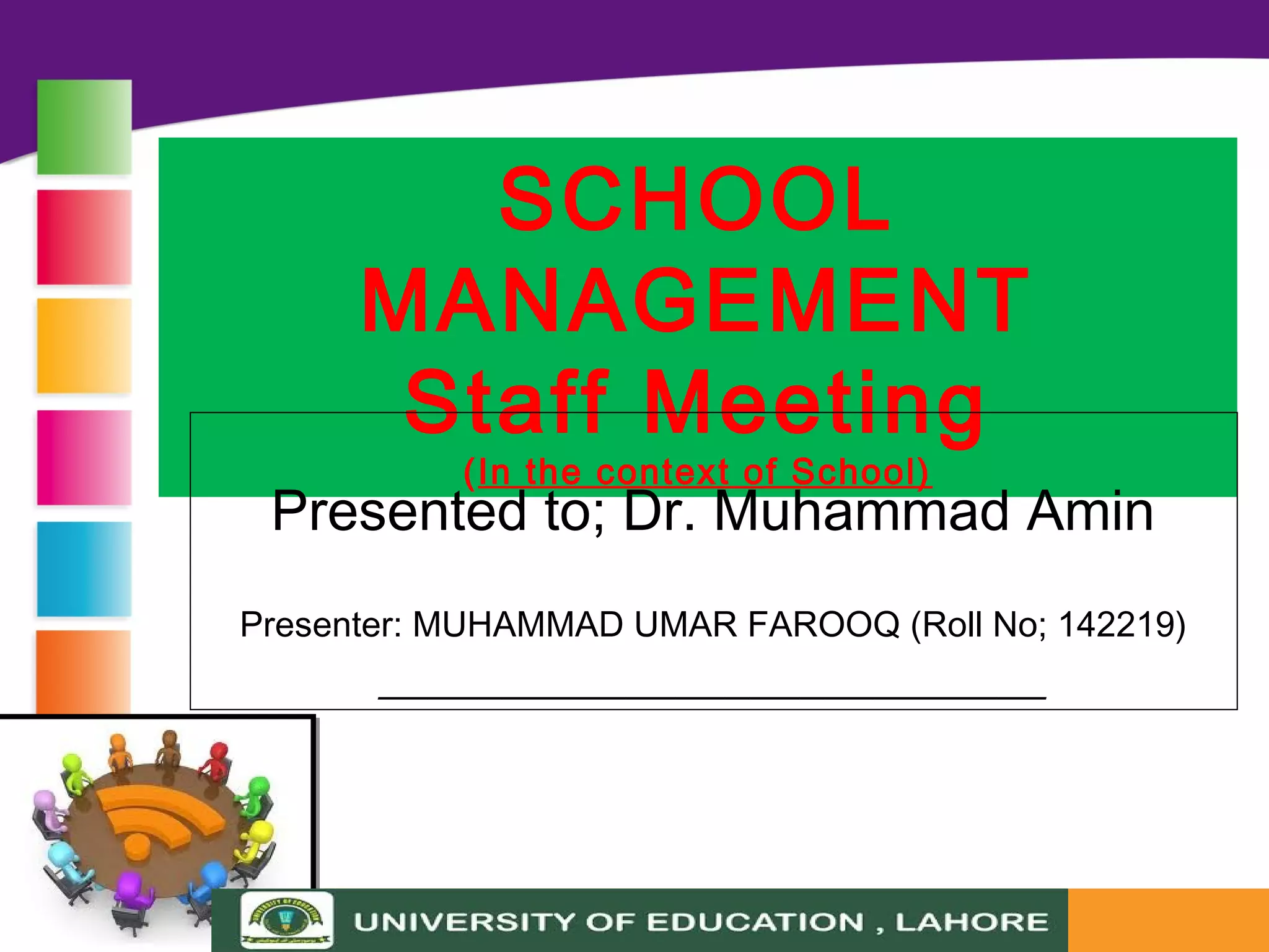 Staff meeting (School Meeting) | PPT